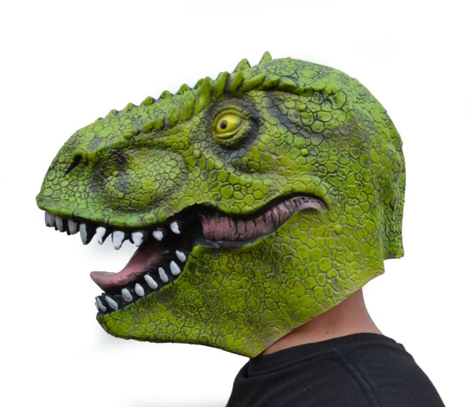 Dinosaur T-Rex Mask Green - Acid Halloween Masks are Scary AF